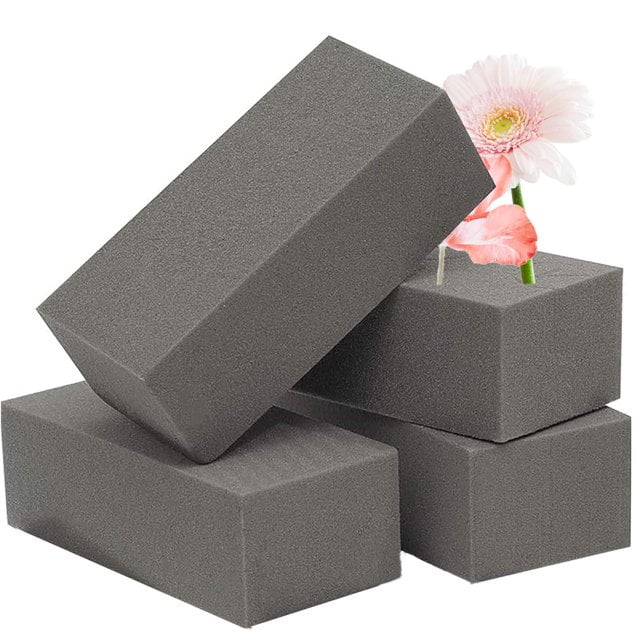 Floral Foam Block,4 Pack Dry Floral Foam- Reusable Floral Blocks Flower ...