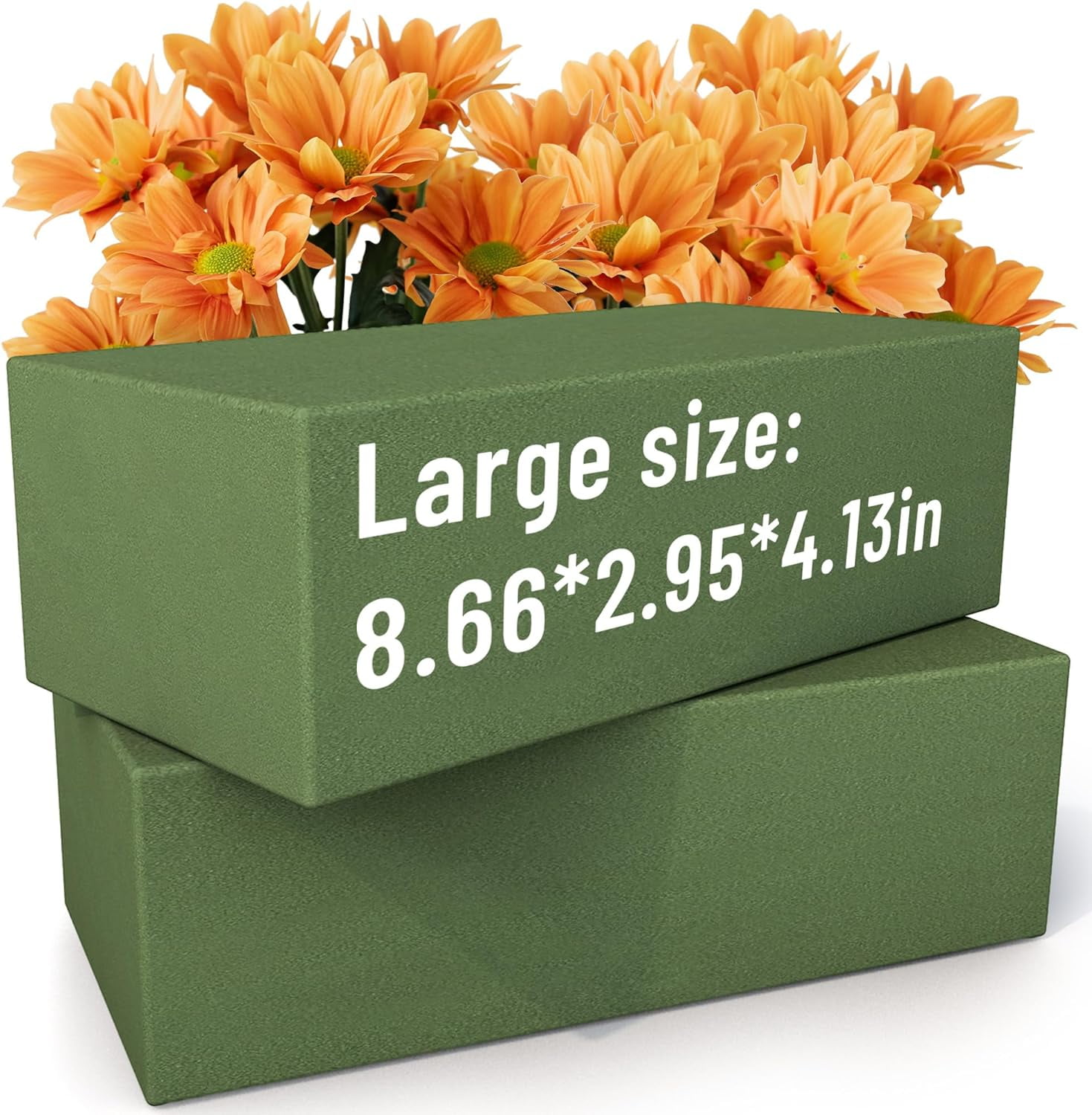 Floral Foam Blocks Large 9 Inch,Pack 2 of Wet Floral Foam Bricks,Flower ...