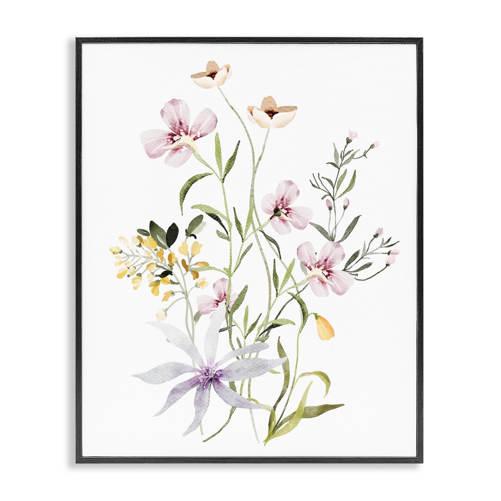 Floral Foliage Bundle Black Framed Giclee Art, design by Lettered and ...