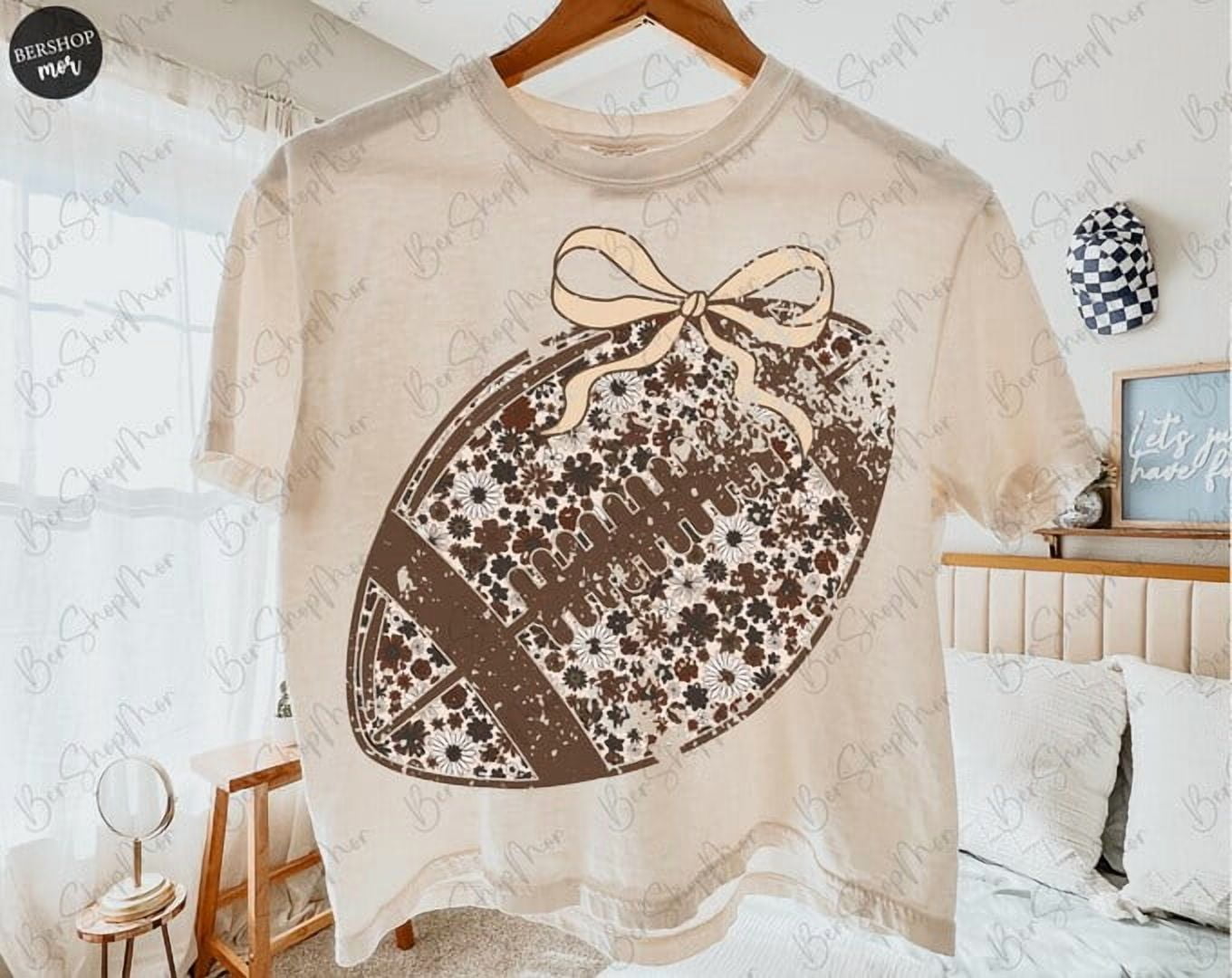 Floral Football Game Day , Retro Football shirt , Coquette Game Day ...