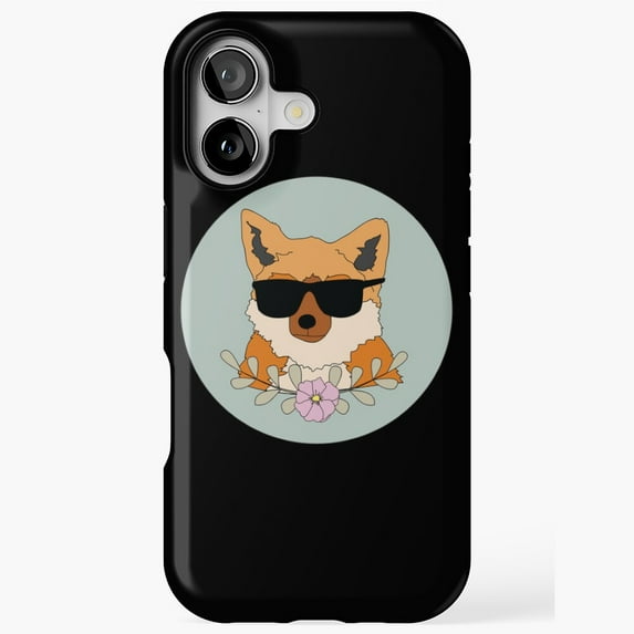 Floral Fox Botanical Animal Art Phone Case with iPhone 17 to 11 Pro Max ...