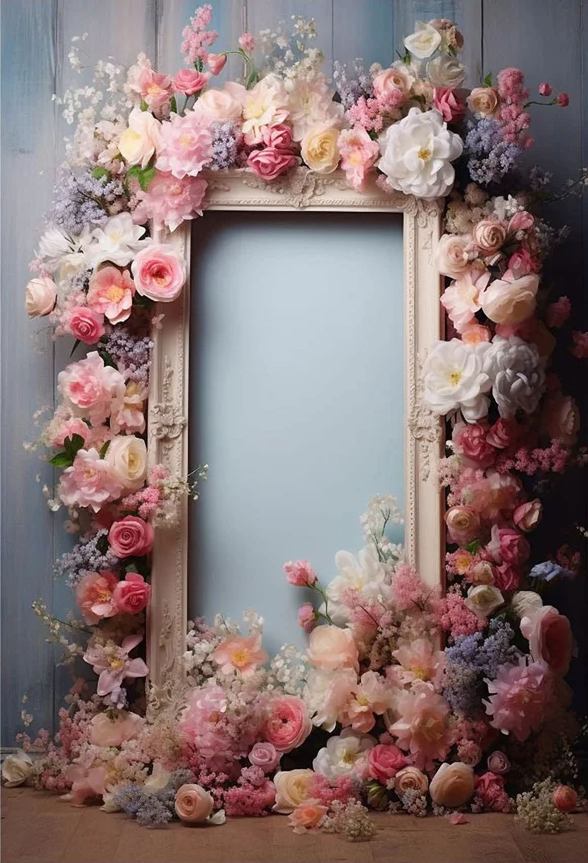 Floral Frame Texture Wall Adult Birthday Wedding Maternity Portrait r ...