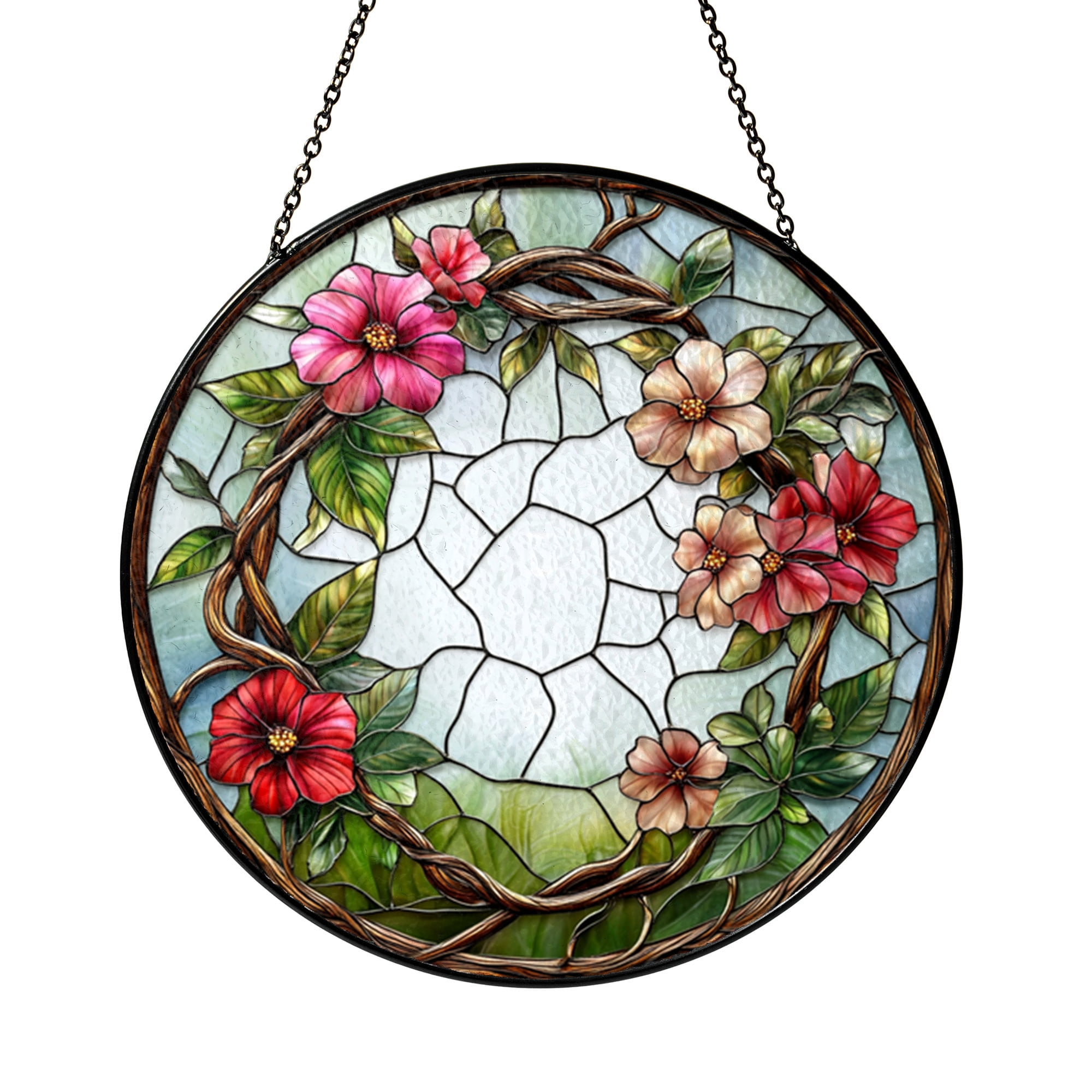 Floral Garden Arch Stained Glass Suncatcher – Window Hanging Art Decor ...