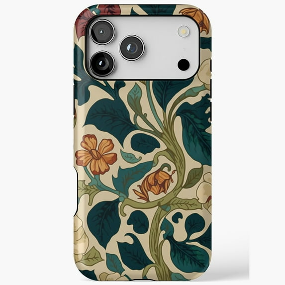 Floral Garden Botanical Print Fall iPhone Case 17 11 12 13 14 15 16 Pro ...