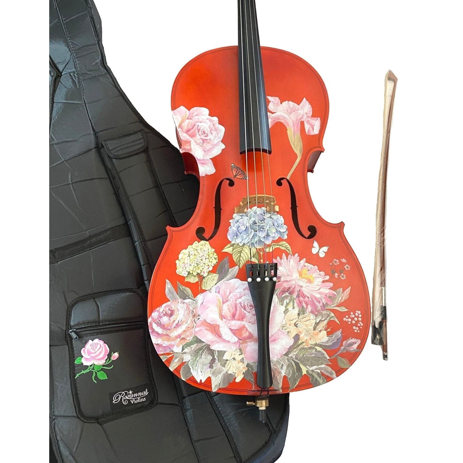 Floral Garden Cello Outfit w Pearl fine tuners, accessories - Walmart.com