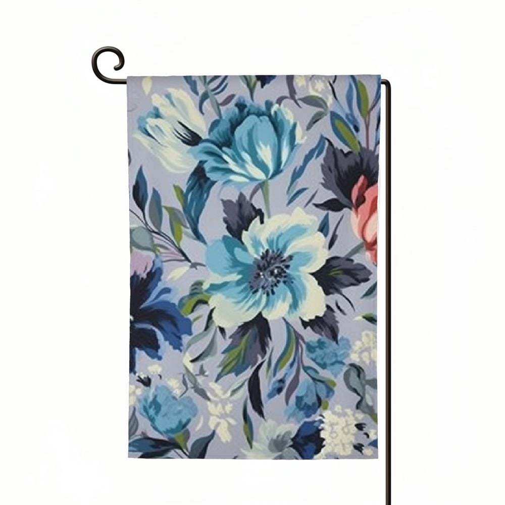 Floral Garden Flag Nature Flower Home Flags Double-Sided Banner Welcome ...