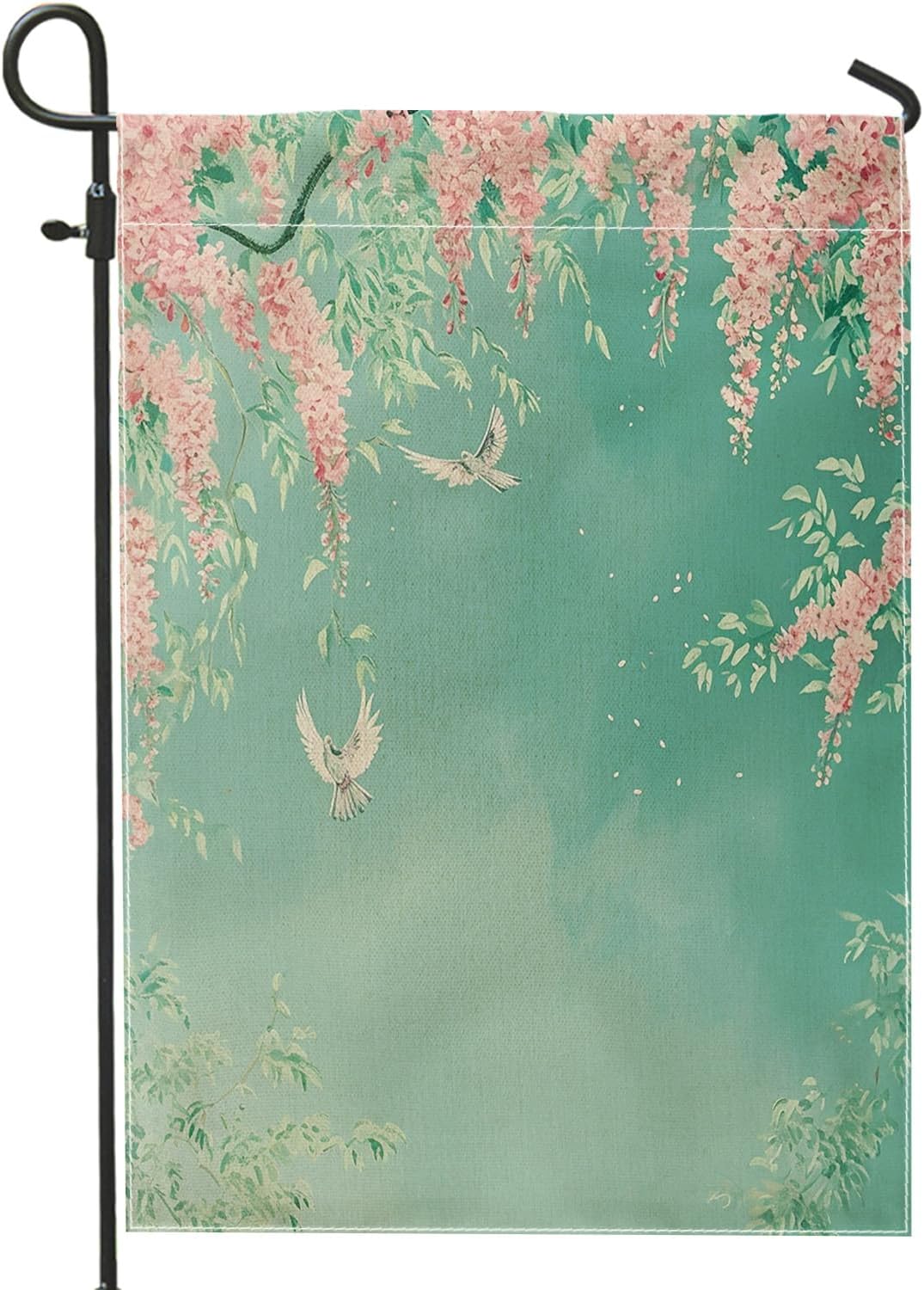 Floral Garden Flag Wisteria Lavender Bird Wildlife Plants Spring ...