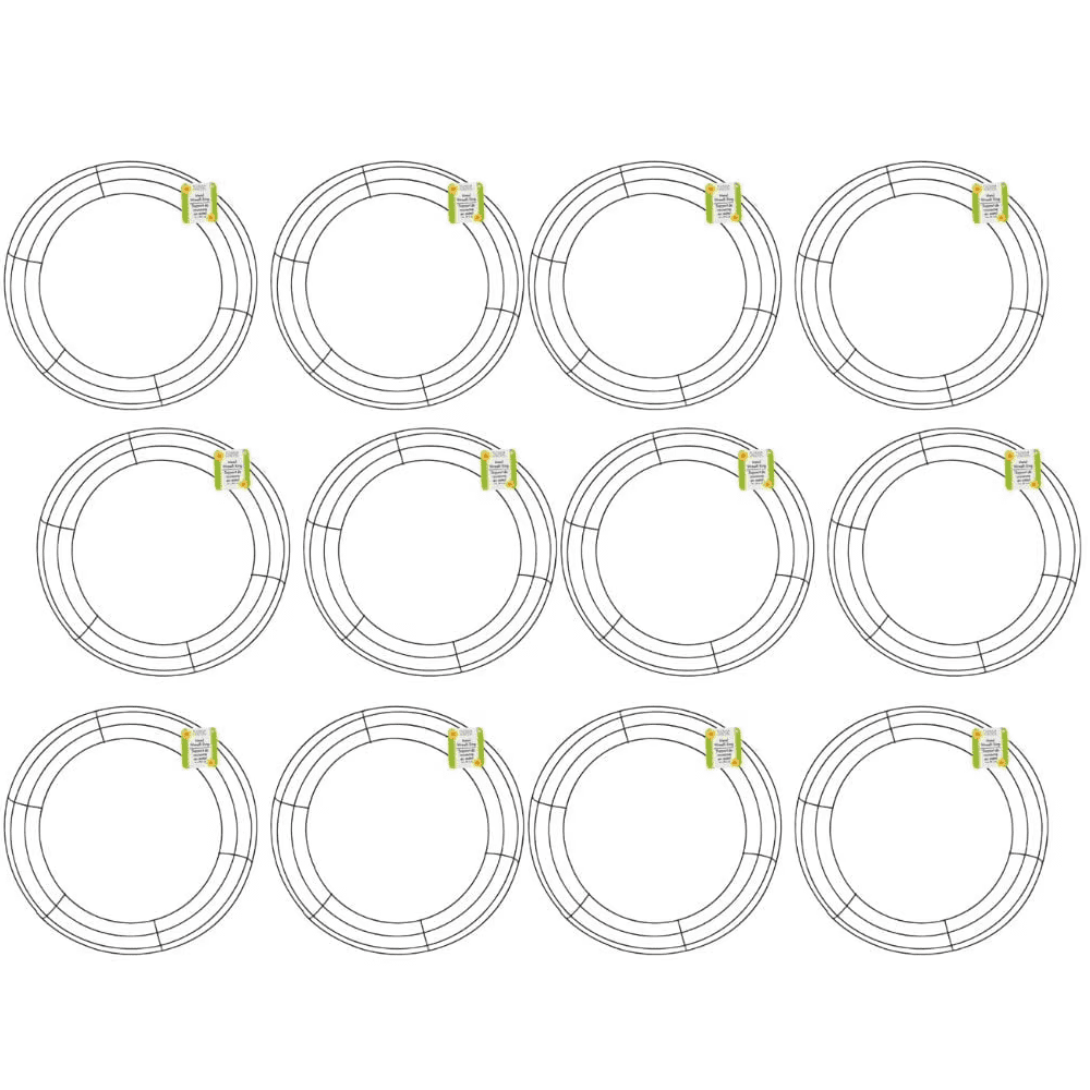 Floral Garden Metal Wreath Forms 18 in 12 Pack | Heavy-Duty DIY Craft ...
