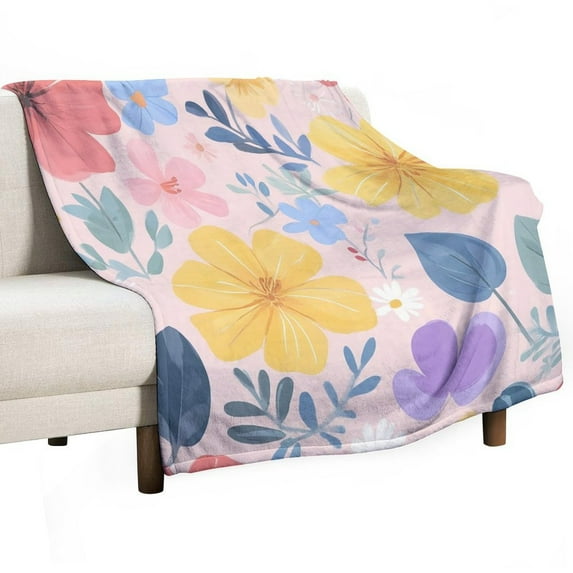 Floral Garden Print_1 Blanket for Bed Throw Blanket for Women, Men ...