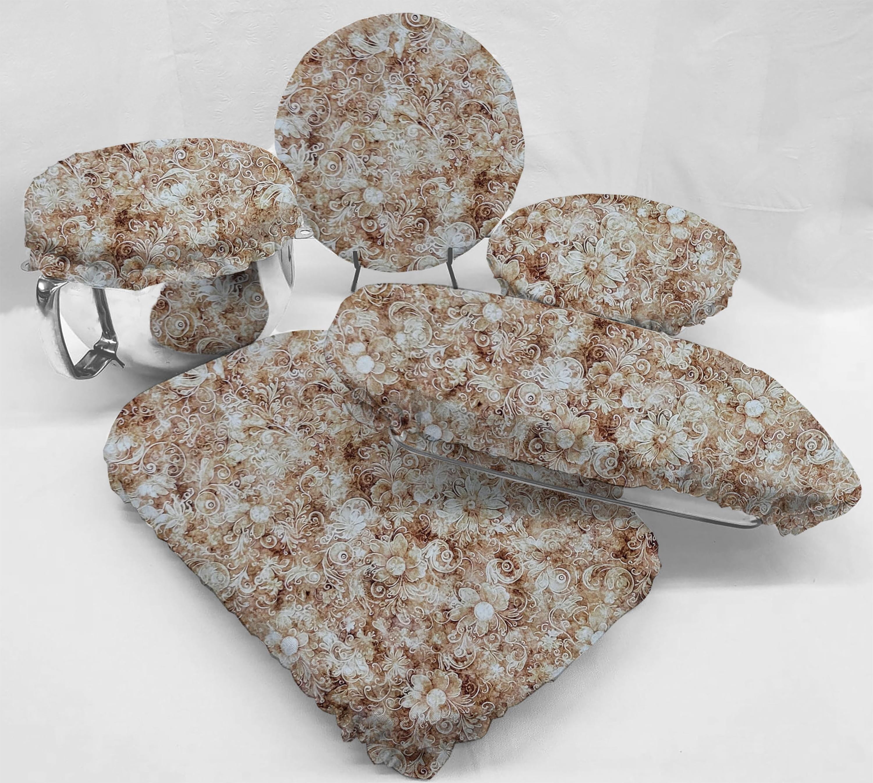 Floral Garden Reusable Fabric Bowl and Casserole Pan Covers by Penny's ...