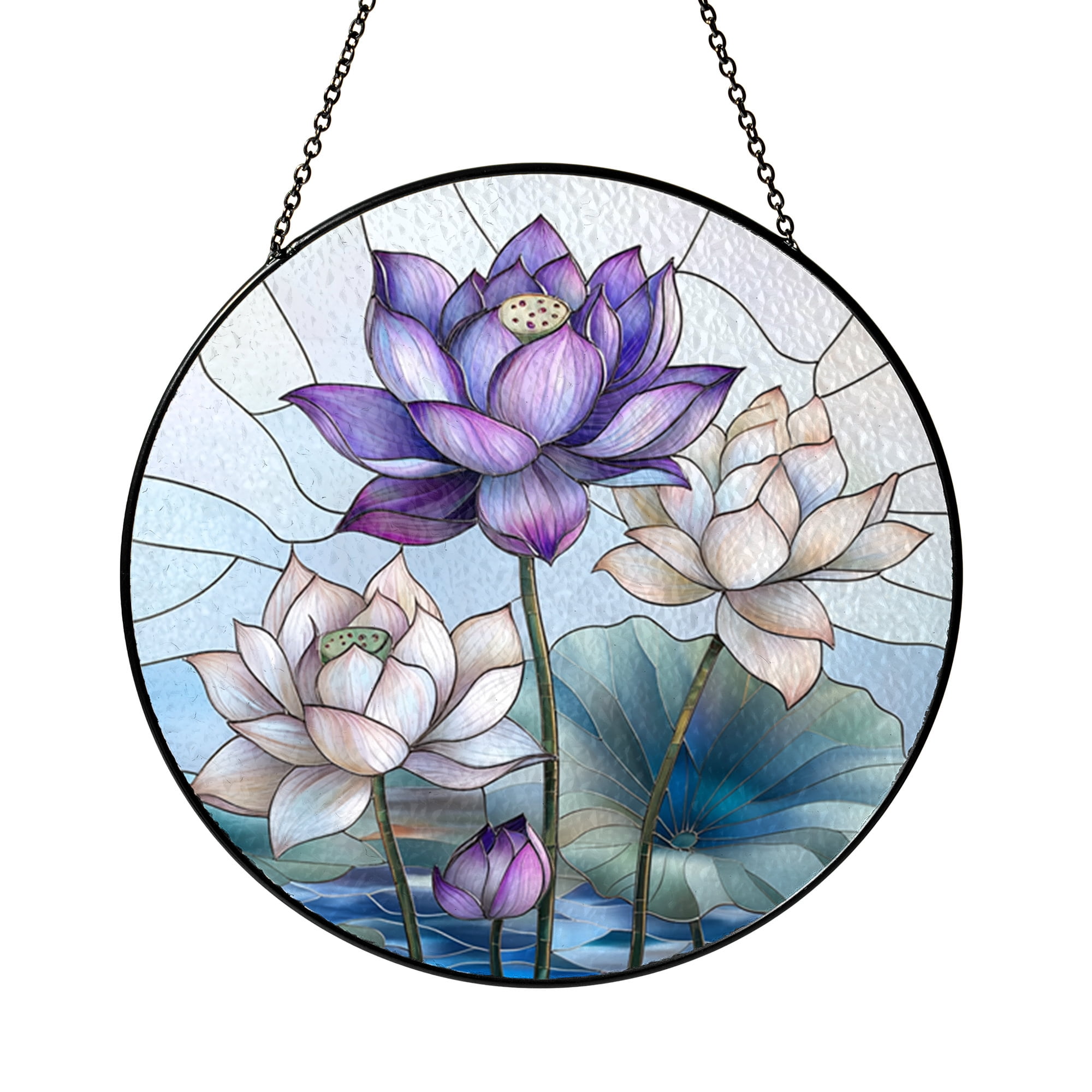 Floral Garden Stained Glass Suncatcher – Bloom Cluster Window Art Decor ...