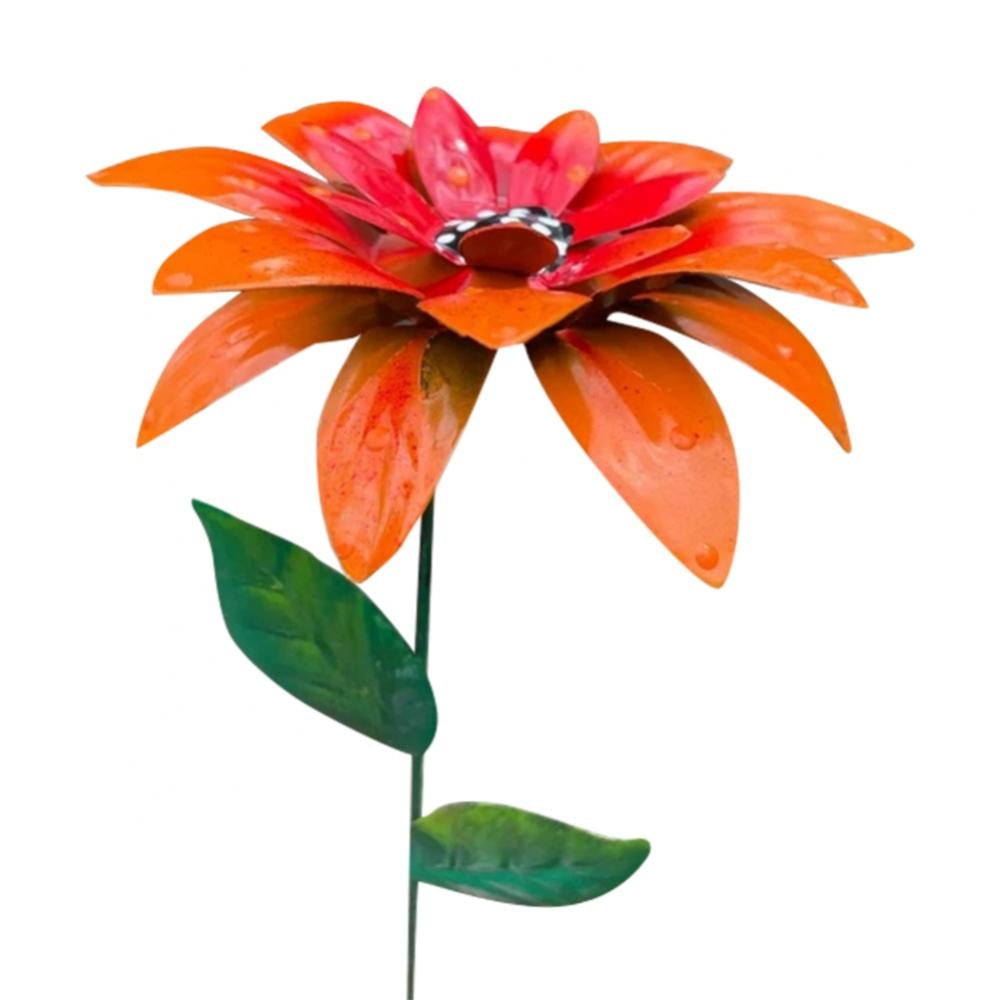 Floral Garden Stake Metal Outdoor Flower Water Proof Metal Sunflower ...
