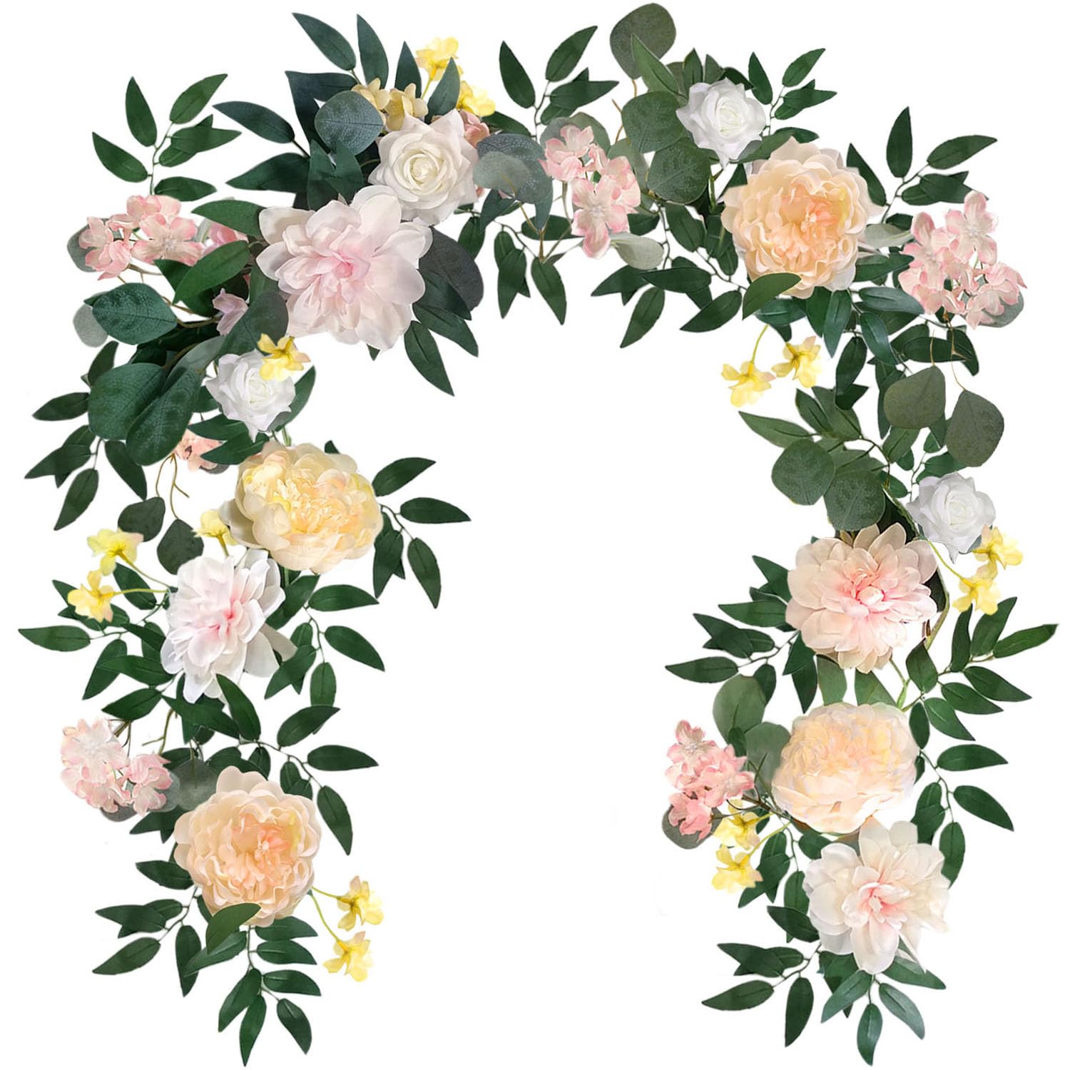 Floral Garland, Wedding Arch Flowers, 6', Peony Garland, Centerpieces ...