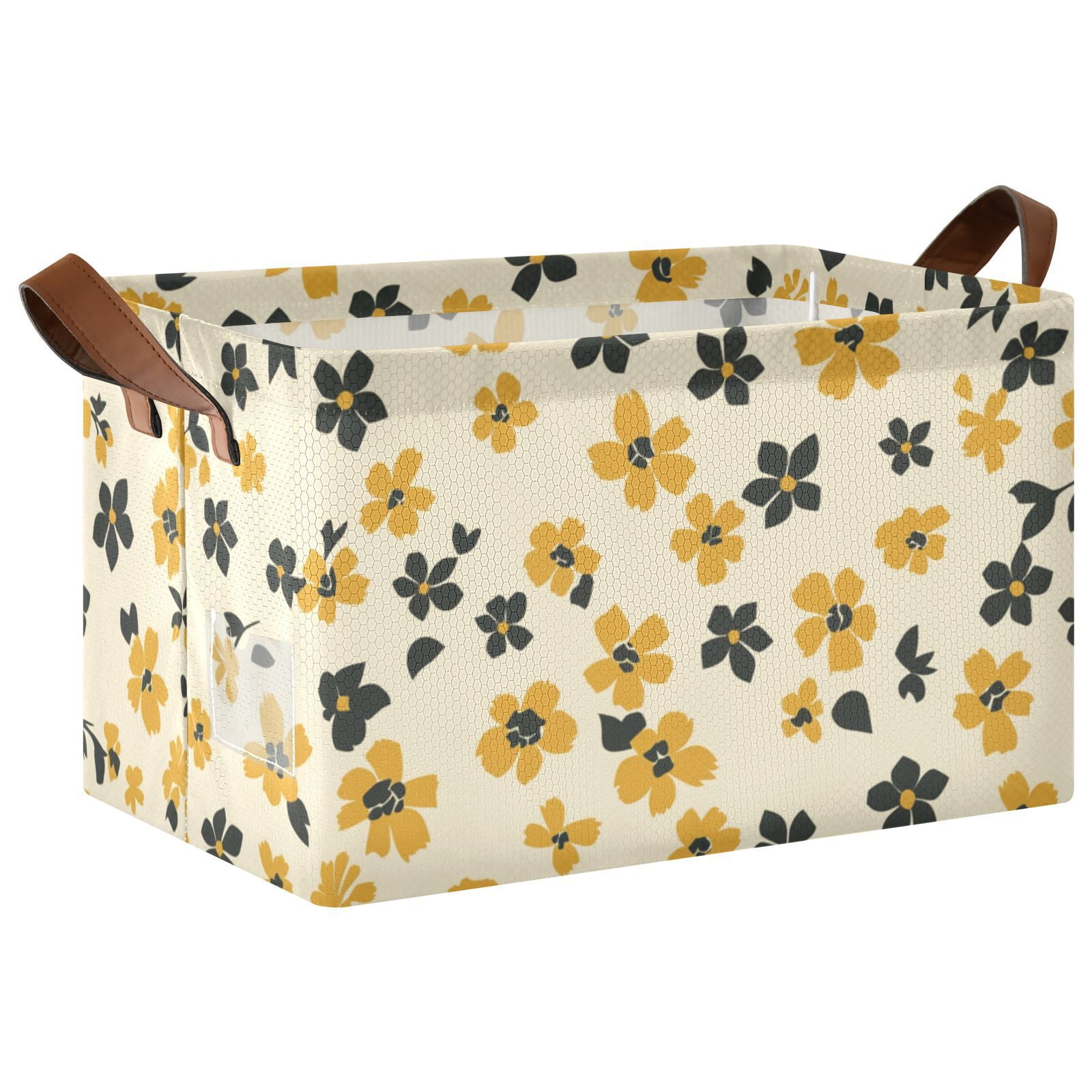 Floral Geometry Bohemian Folding Iron Frame Storage Basket - Walmart.com