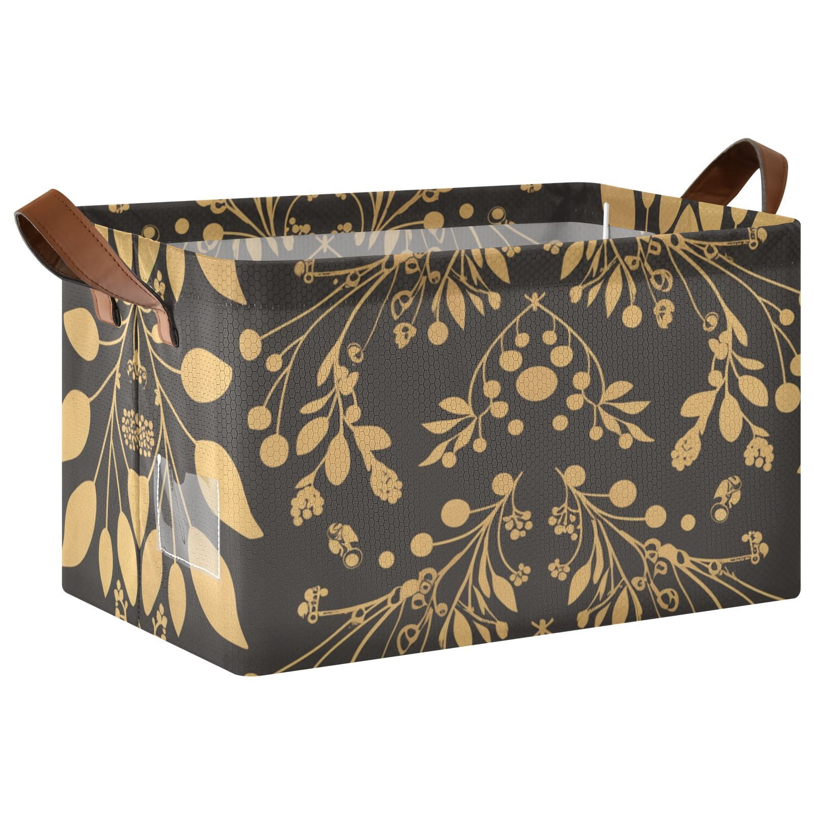 Floral Geometry Bohemian Folding Iron Frame Storage Basket - Walmart.com