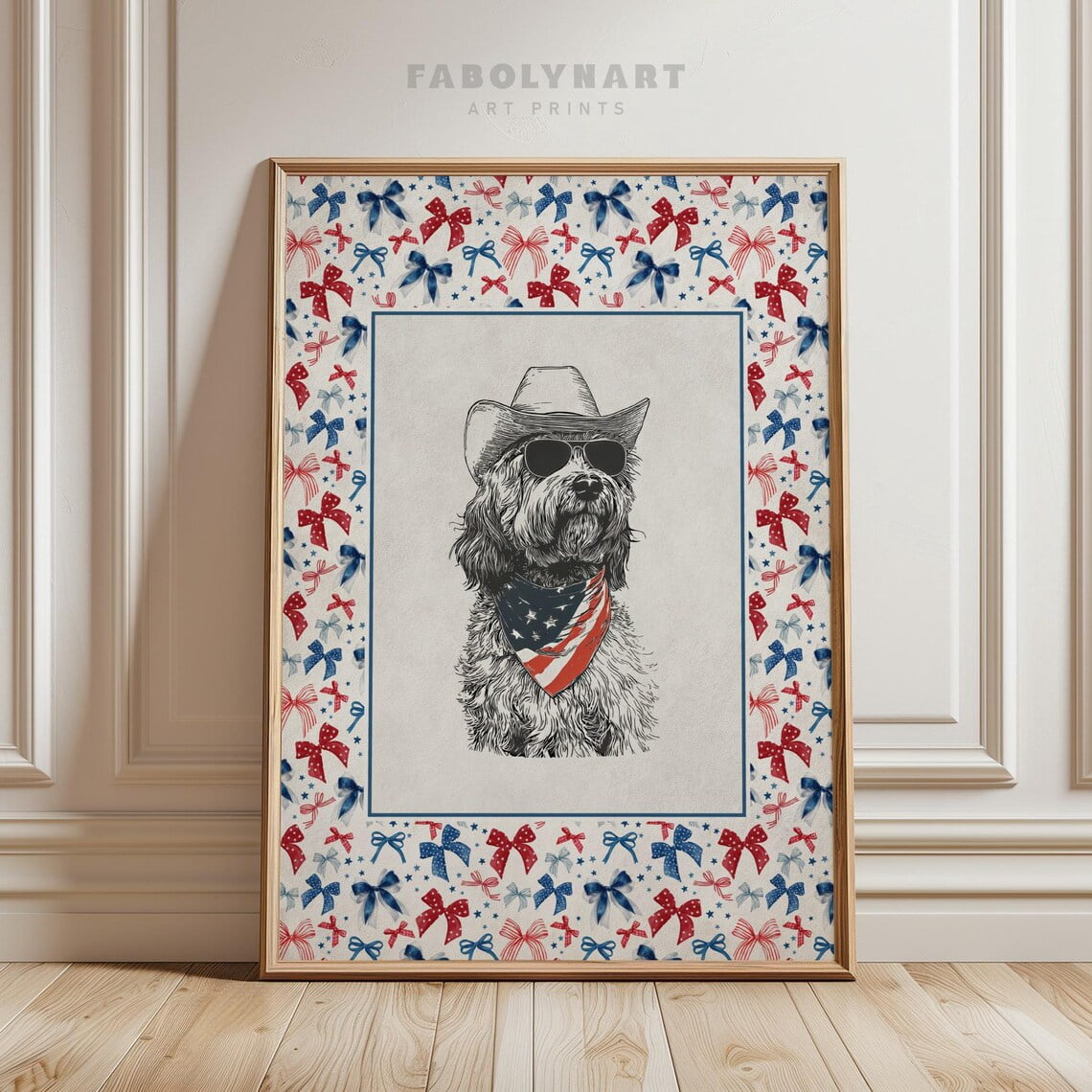 Floral German Shepherd Blue Chinoiserie Sketch Poster Unframed Paper ...