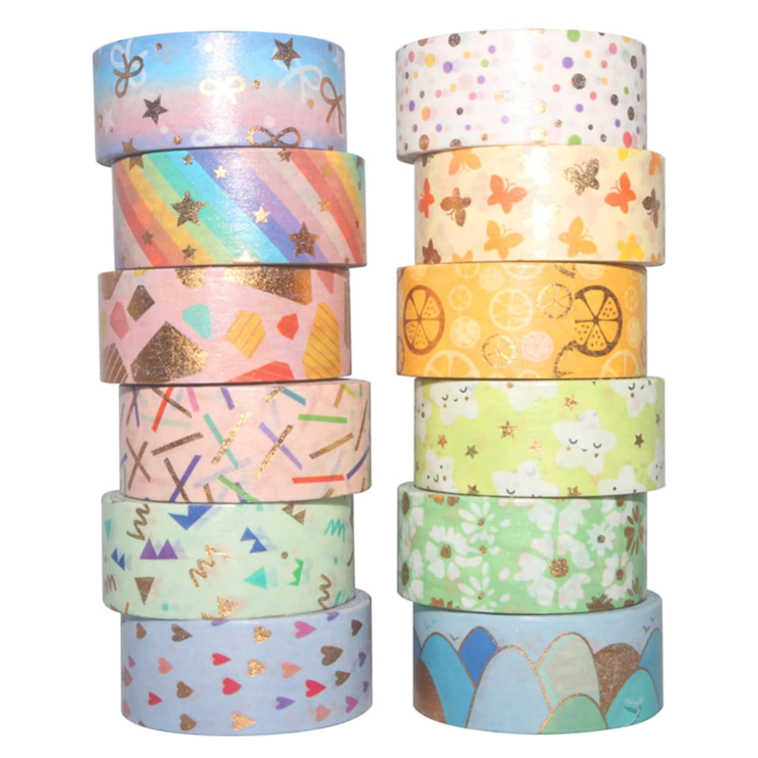 Floral Gold Washi Tape Set VSCO Foil Masking Tape Decorative for Arts ...