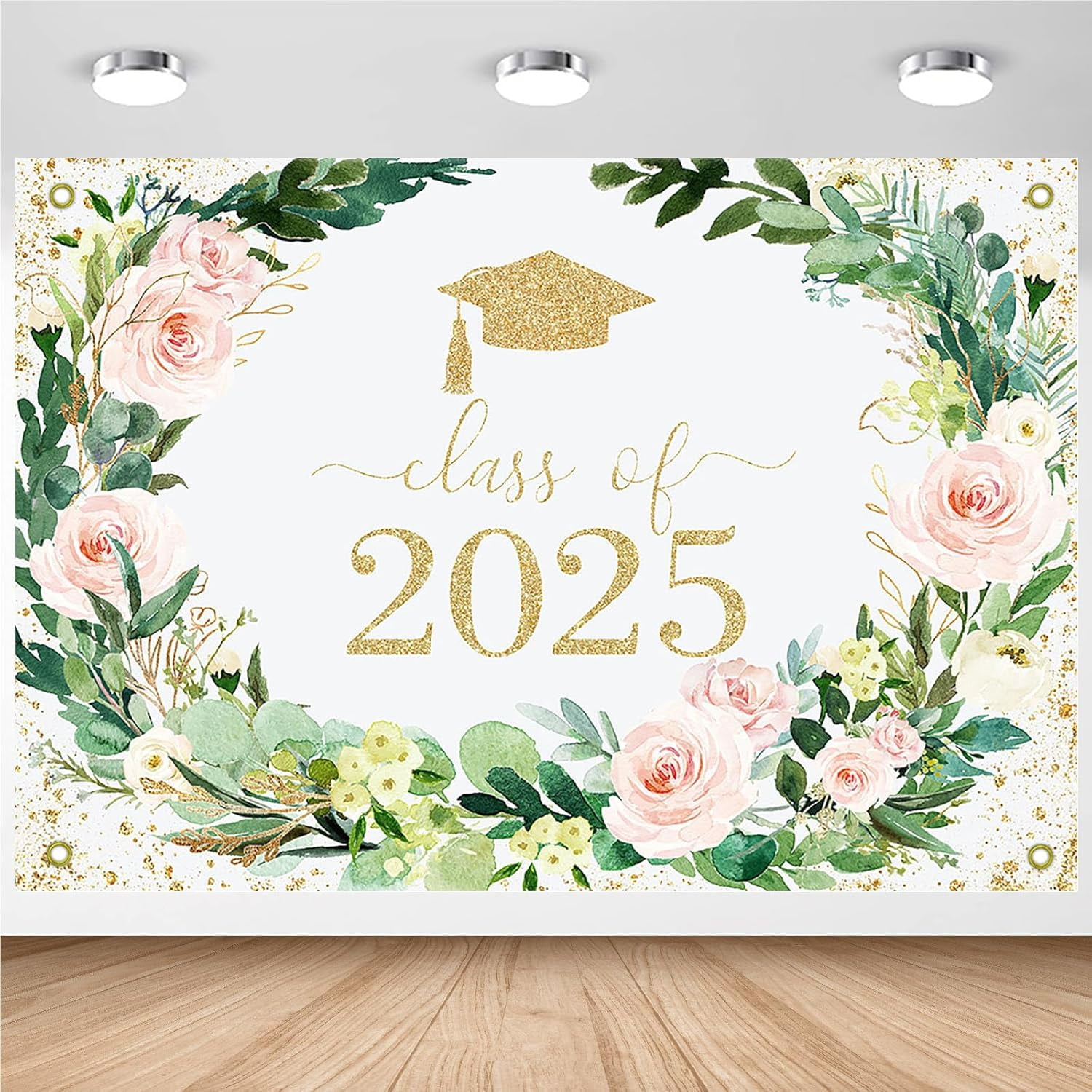 Floral Graduation Backdrop Flower Garland Graduation Party Decorations ...