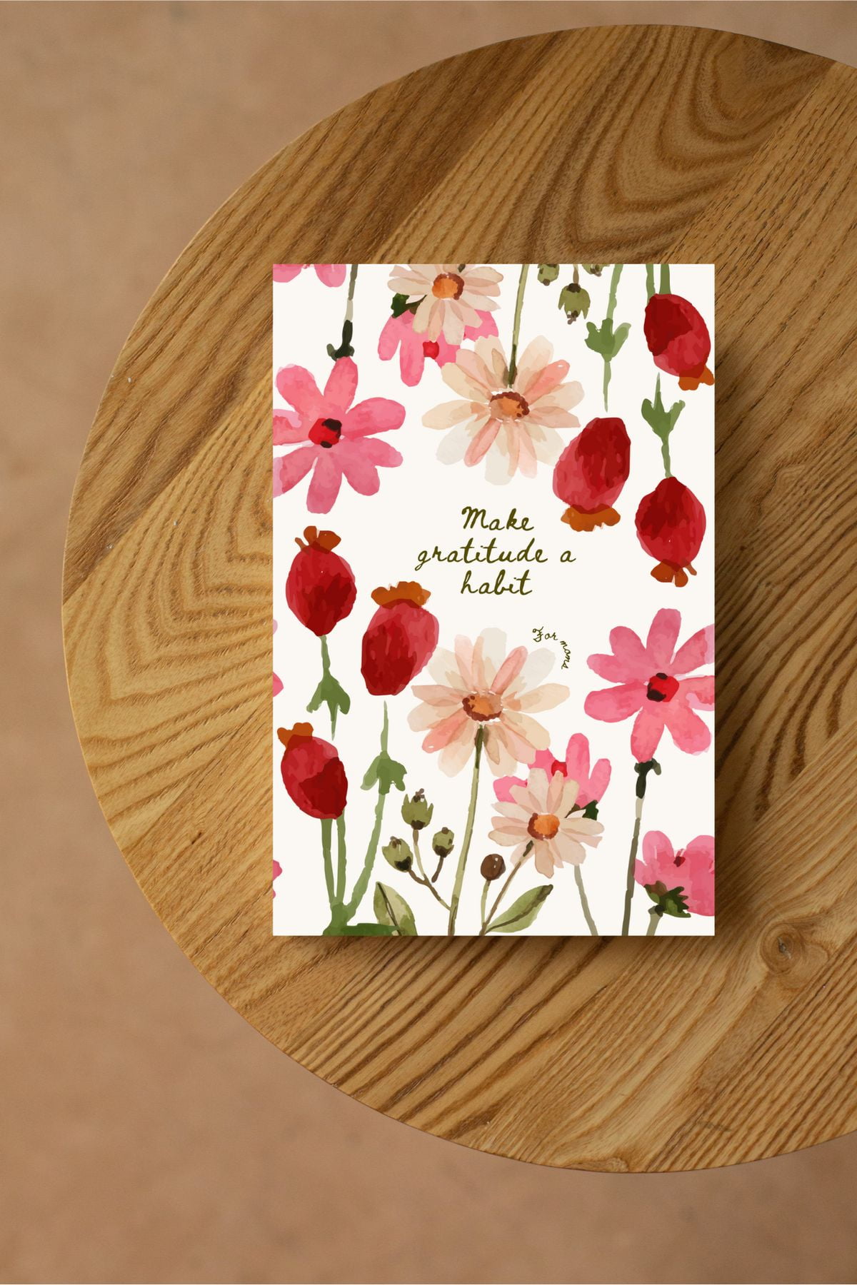 Floral Gratitude Card – “Make Gratitude a Habit” – Beautifully ...
