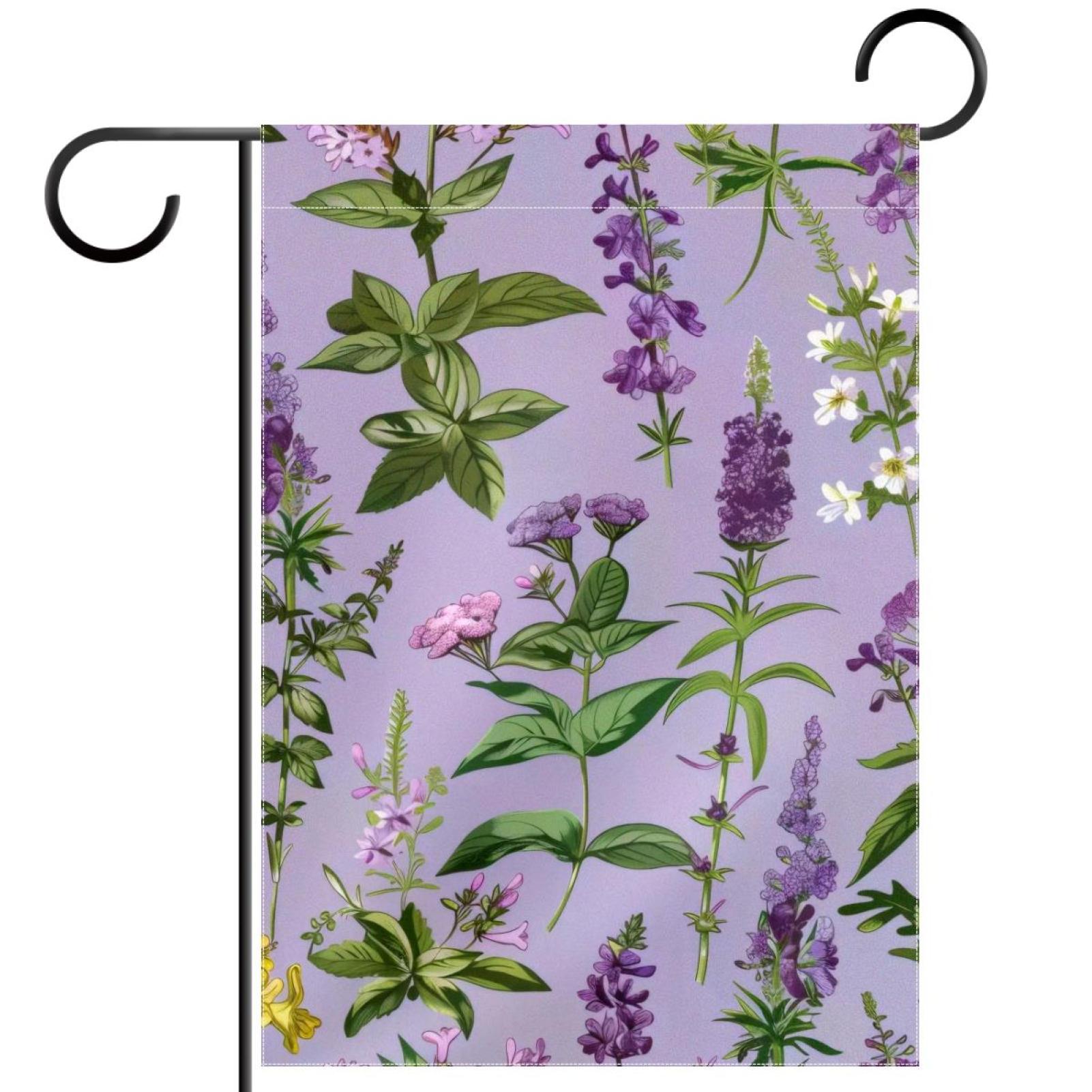 Floral Herbs and Spices Welcome Garden Flags, 12 x 18 Inch Double Sided ...