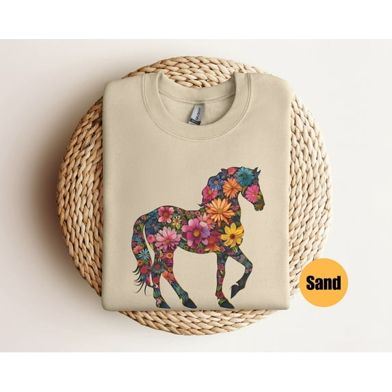 Floral Horse T-Shirt Horse Lover T-Shirt Horse Lover Shirt Country ...
