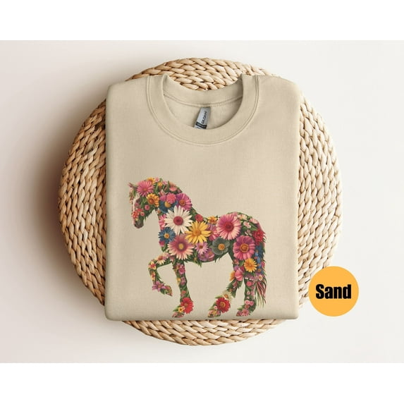 Floral Horse T-Shirt Horse Lover T-Shirt Horse Lover Shirt Country ...