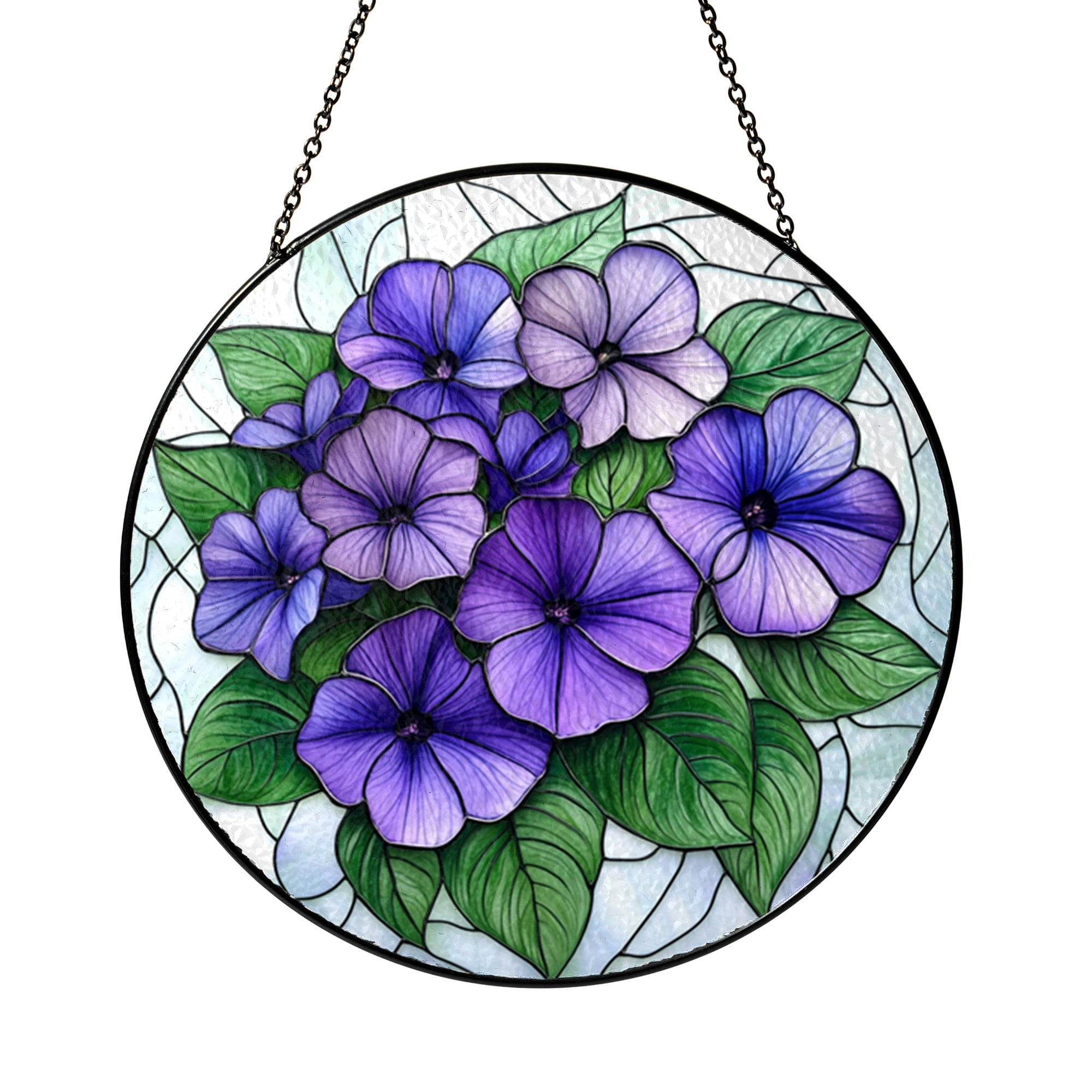Floral Hydrangea Scene Suncatcher – Window Decor - Walmart.com