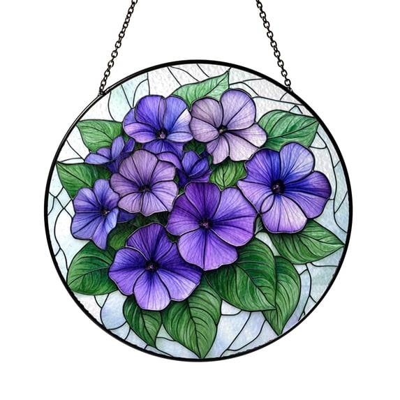 Floral Hydrangea Scene Suncatcher – Window Decor - Walmart.com