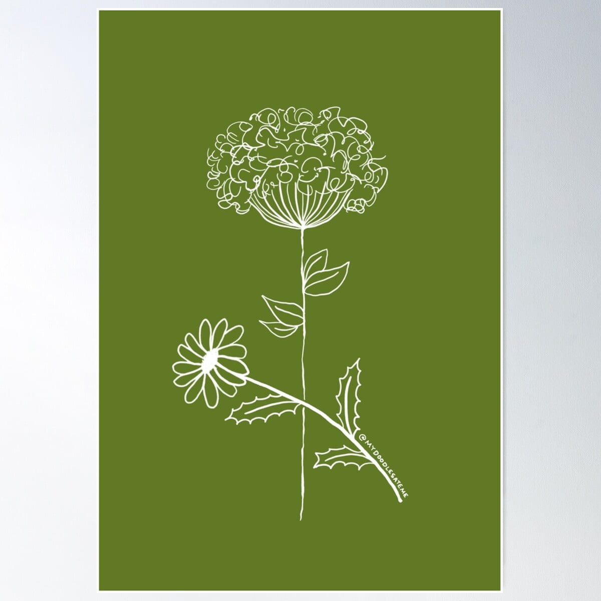 Floral Illustration - May Taurus, Gemini, Flower Blossoms Poster Wall ...