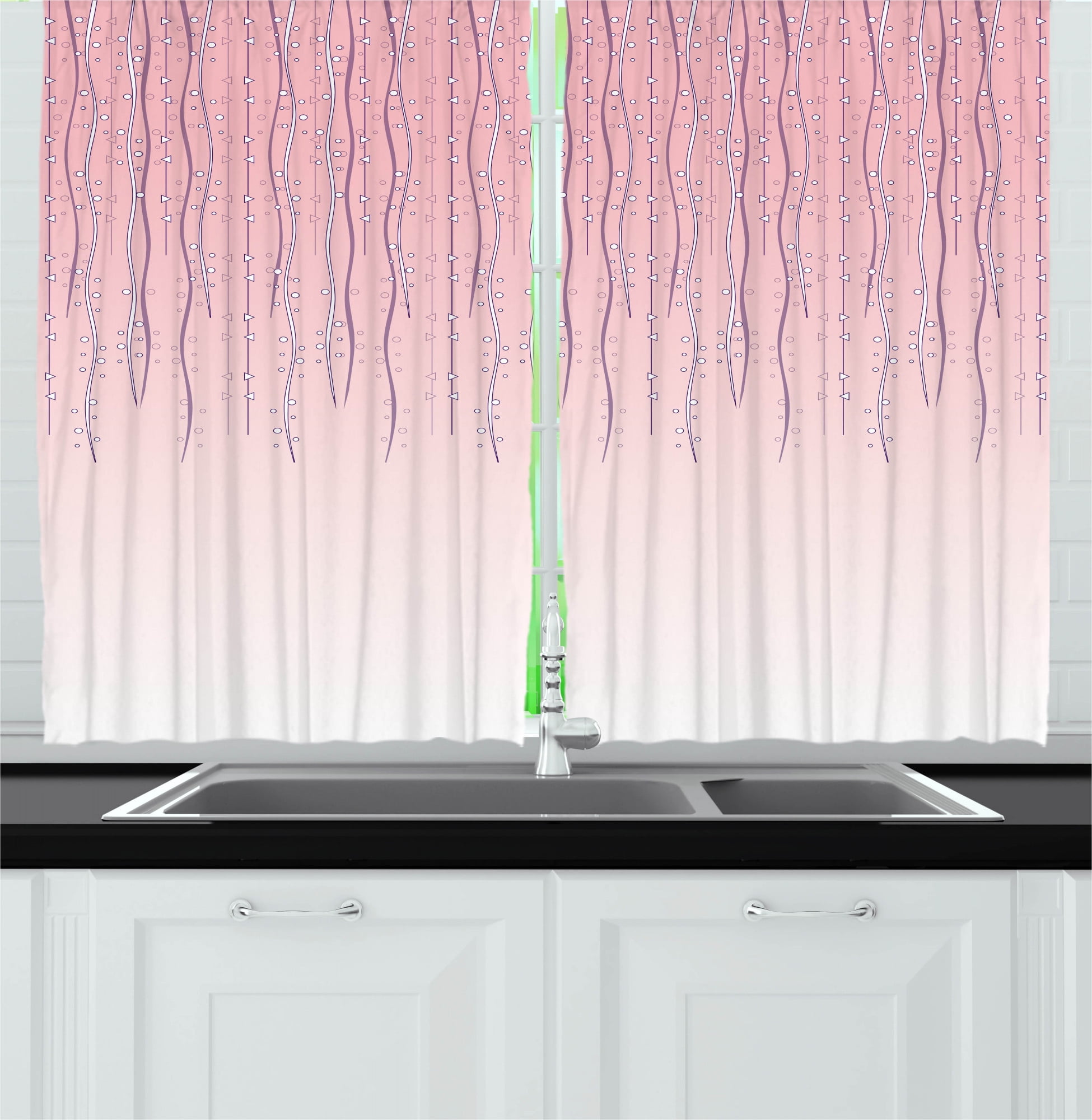 Floral Kitchen Curtains, Vintage Textured Ivy Anniversary Bash Ceremony ...