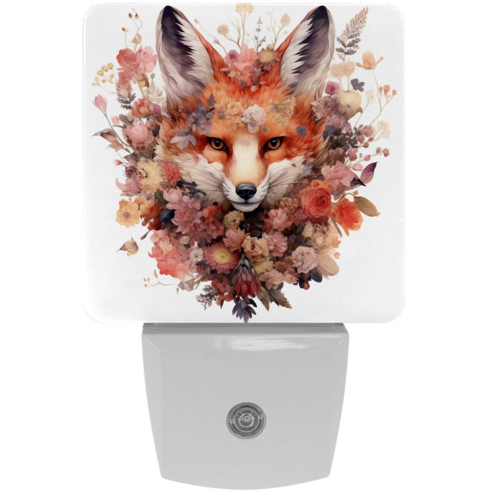 Floral LED Square Night Light - Energy Efficient Plug-in Nightlight ...