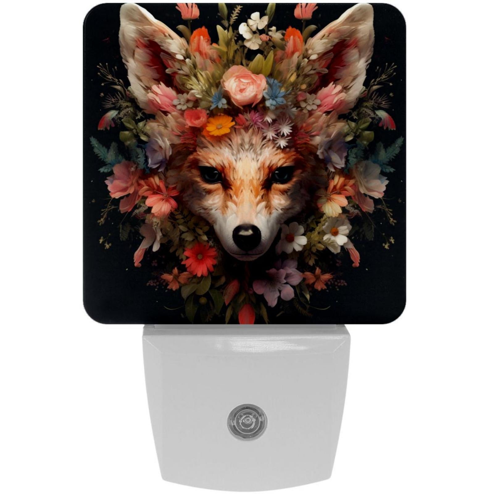 Floral LED Square Night Lights for Bedroom and Living Room, Decorative Mood Lighting with Remote ...