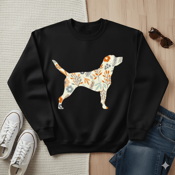 Floral Labrador Cute Dog Mom Pet Lover Beautiful Spring Style Graphic ...