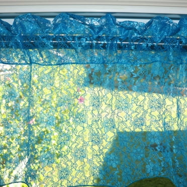 Floral Lace Window Valance 58 Inch Wide Burgundy - Walmart.com