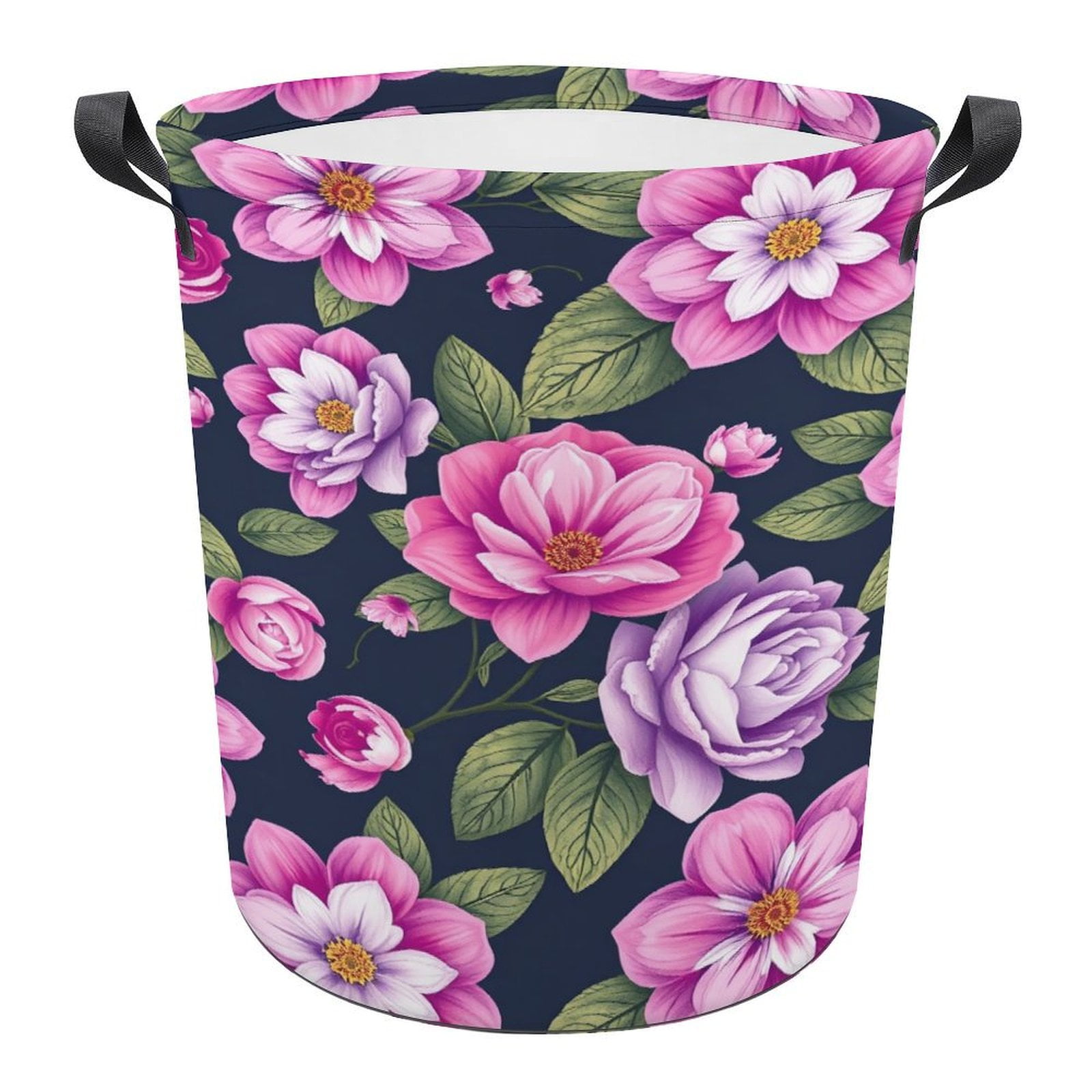 Floral Laundry Basket Foldable Physical Culture Clothes Hamper for Baby ...