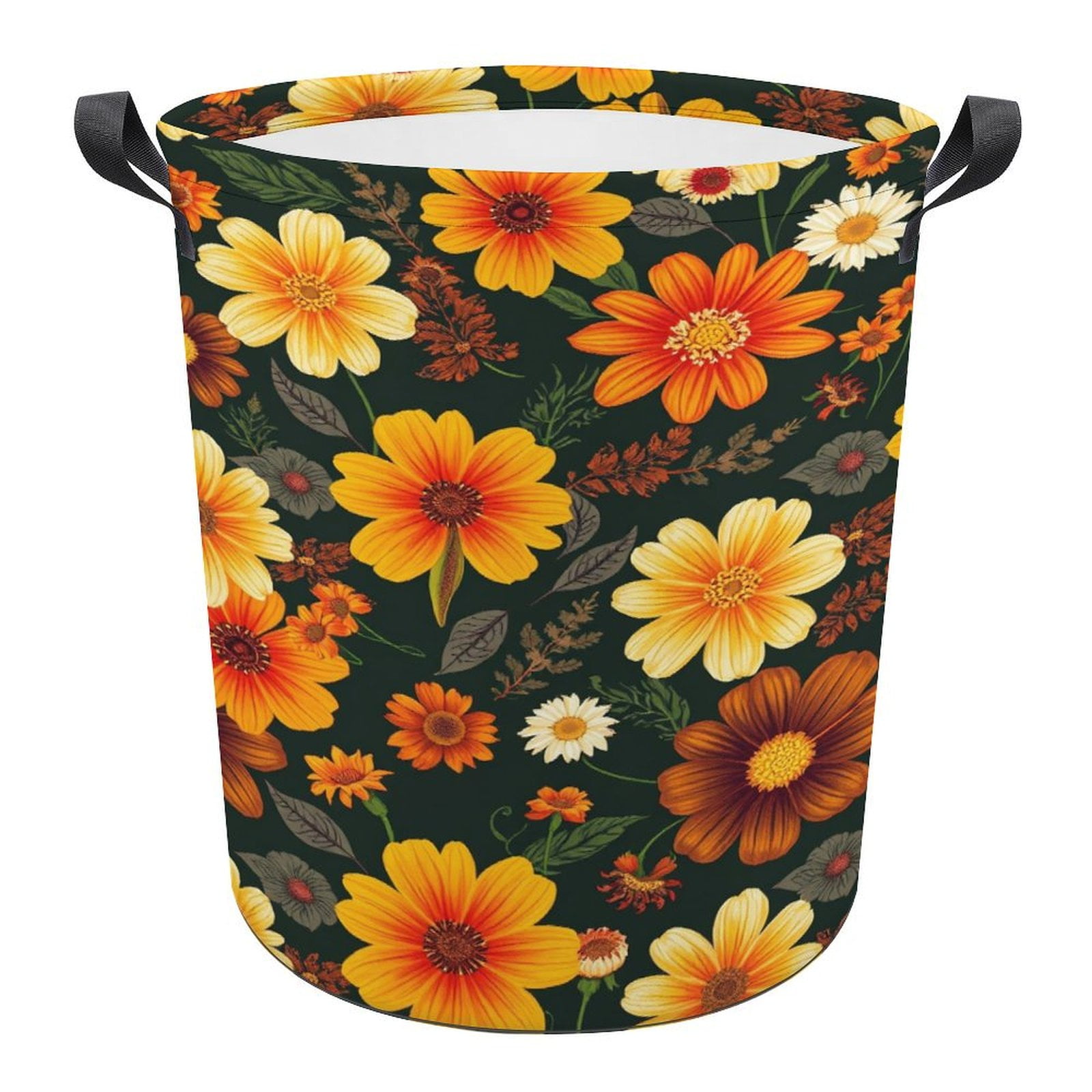 Floral Laundry Basket Foldable Physical Culture Clothes Hamper for Baby ...