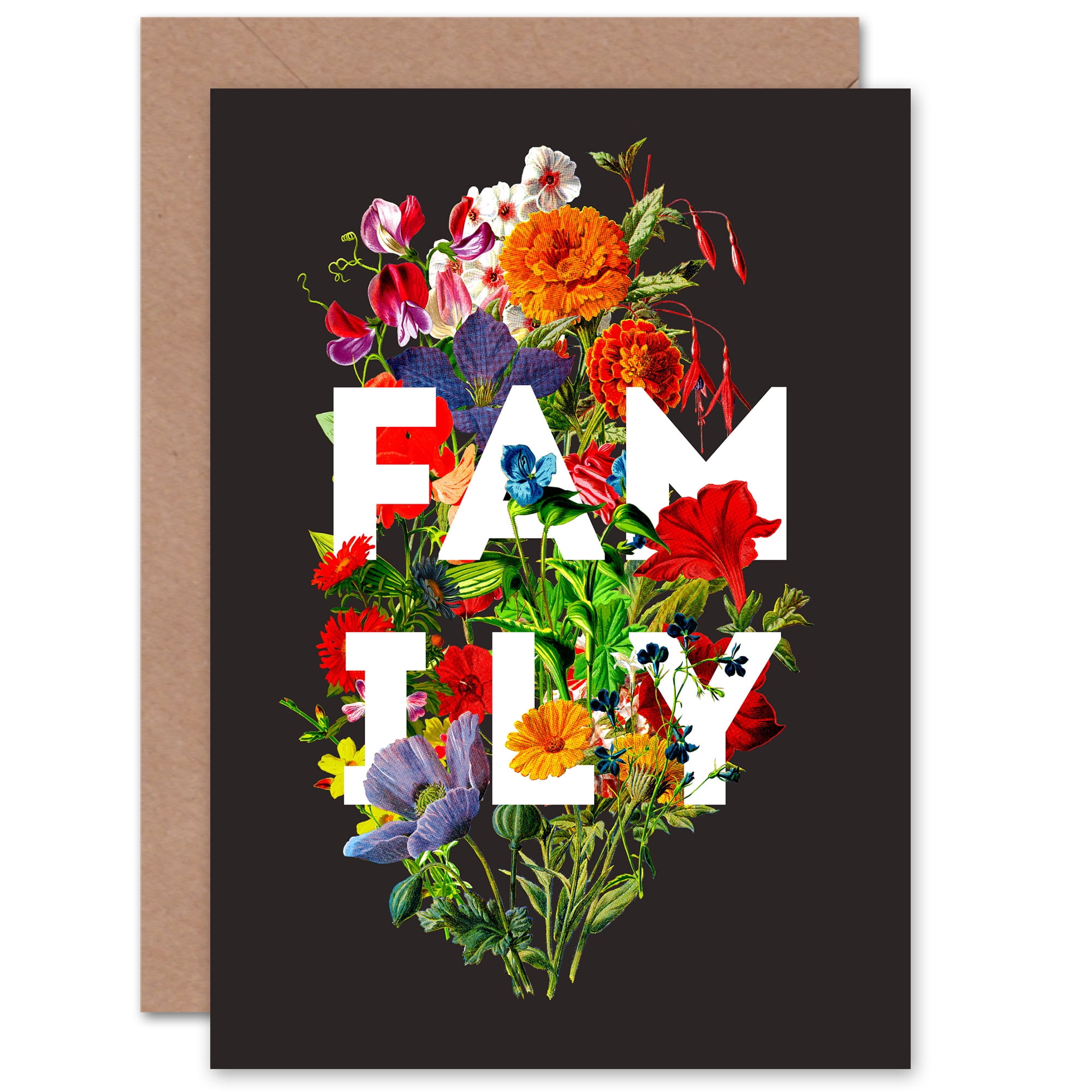 Floral Layered Quote Family for Wife Her Mum Sister Daughter Mom Gran ...