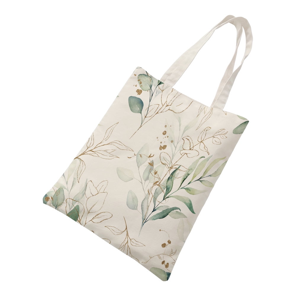 Floral Leaf Printed Nature Tote Bag Canvas Tote Bag Handles for Women ...