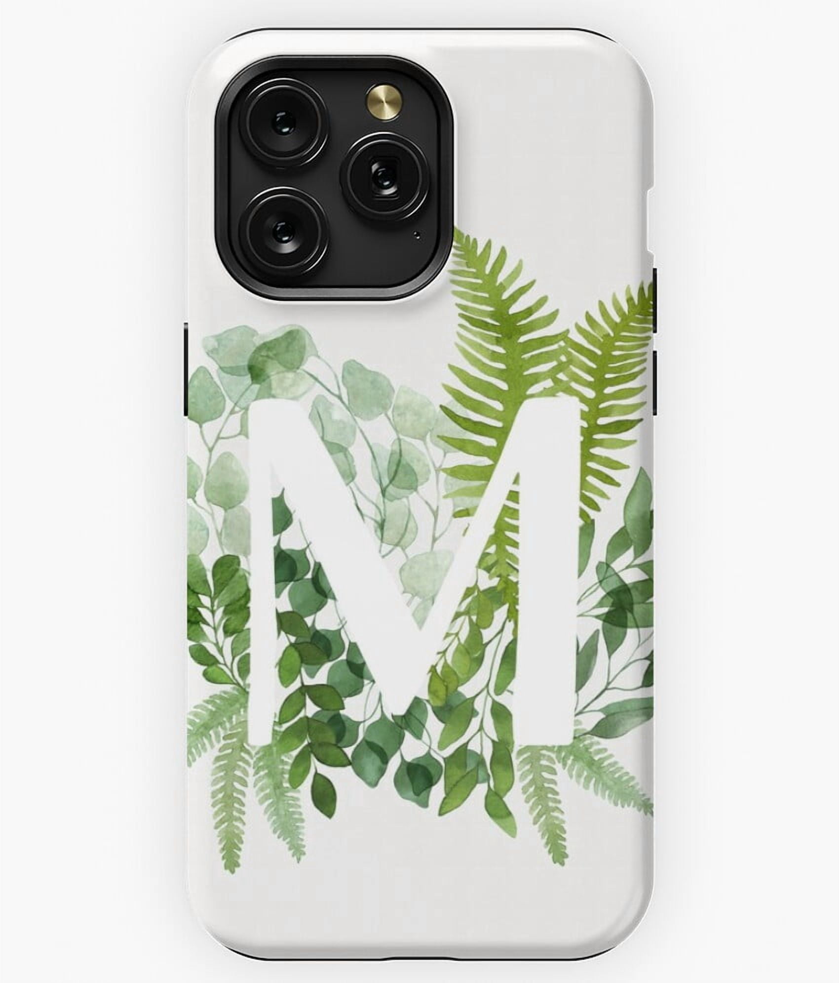 Floral Letter M Monogram Botanical Flower Initial A4236 Phone Case for ...