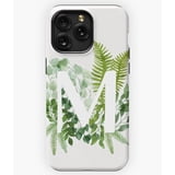 Floral Letter M Monogram Botanical Flower Initial A4236 Phone Case for ...