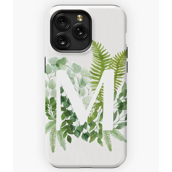 Floral Letter M Monogram Botanical Flower Initial A4236 Phone Case for ...