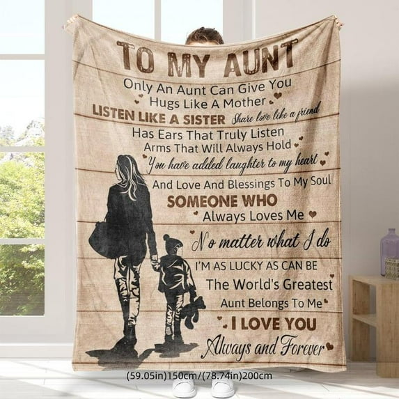 Floral & Letter Pattern Blanket, 1 Count Soft Warm Throw Blanket, Air ...