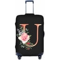 Floral Letter U Travel Luggage Cover Spandex Suitcase Protector Elastic ...