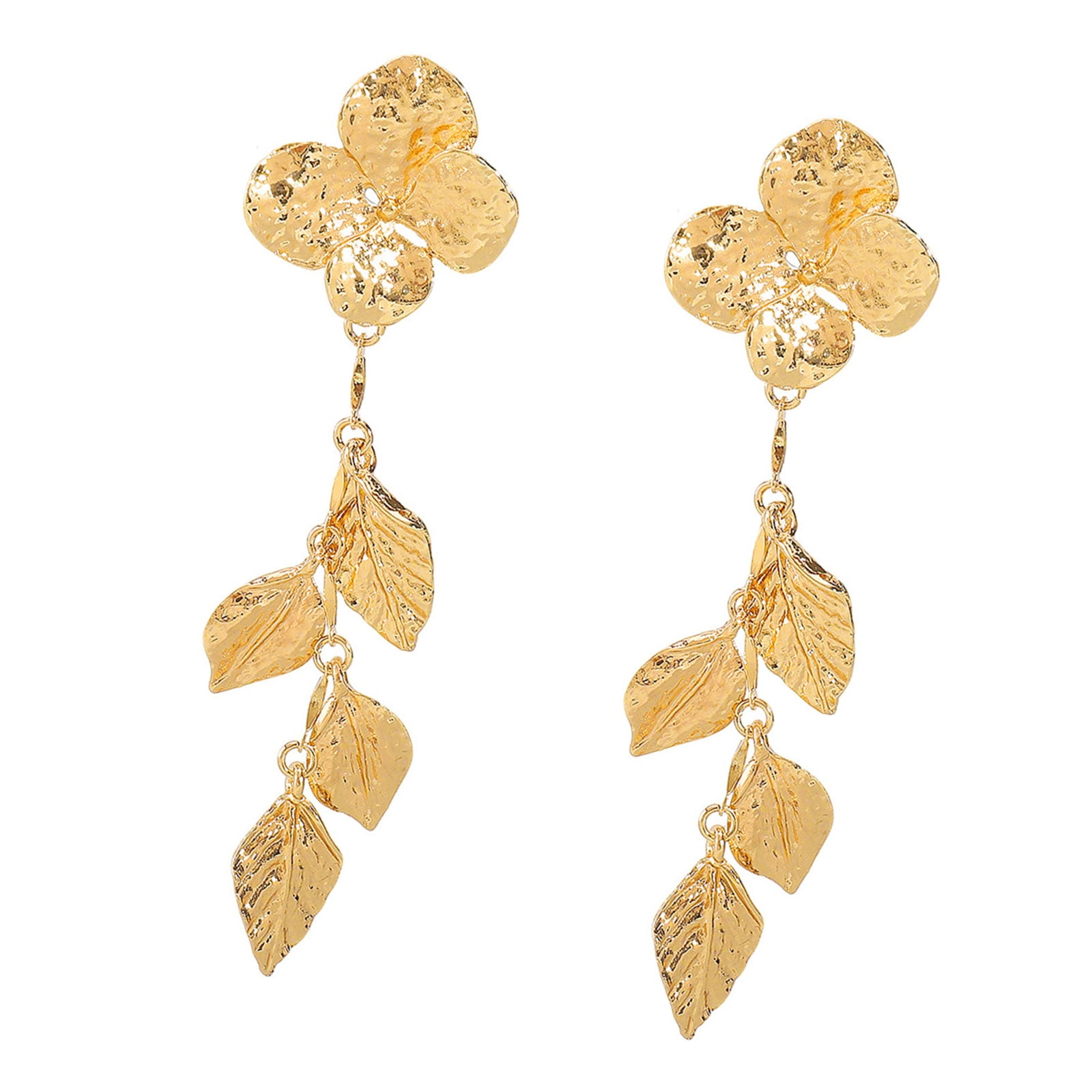 Floral Long Drops Earrings Versatile for Everyday and Formal Occasions ...
