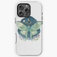 Floral Luna Moth Celestial Night Sky Phone Case for iPhone 16 15 14 13 ...