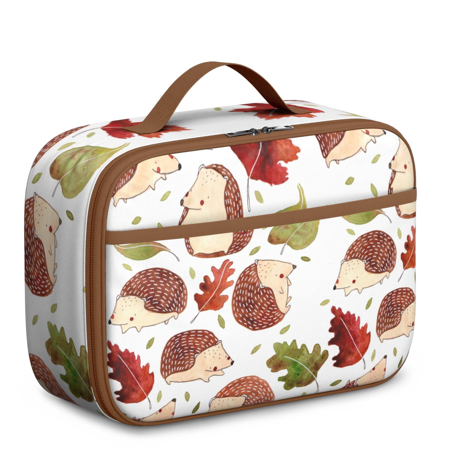 Floral Lunch Tote – Artistic Hedgehog Tree Scene Cute Print Design ...