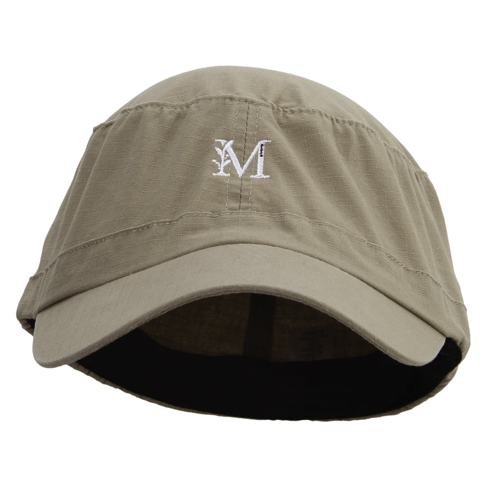 Floral M Embroidered Big Size Fitted Ripstop Cotton Military Army Cap ...