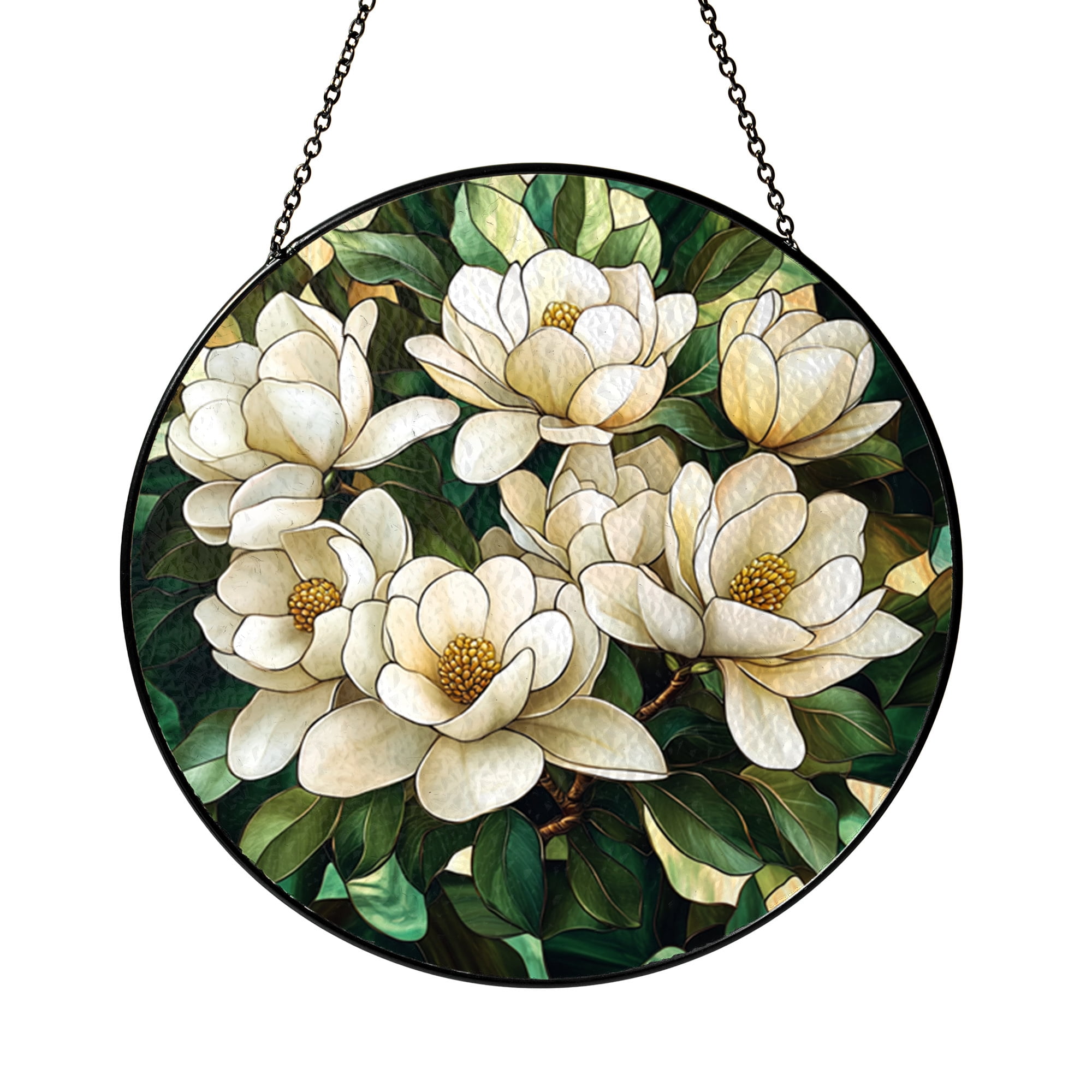 Floral Magnolia Scene Suncatcher – Window Decor - Walmart.com