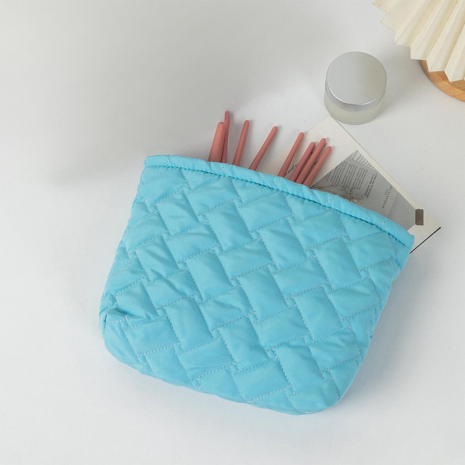 Floral Makeup Bag, Quilted Makeup Bag, Zipper Pouch, Purse Travel Make ...