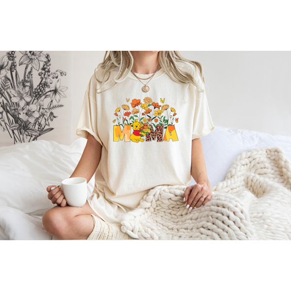 Floral Mama, Mama, Winnie The Pooh Mama Shirt, Disney Mama Shirt ...